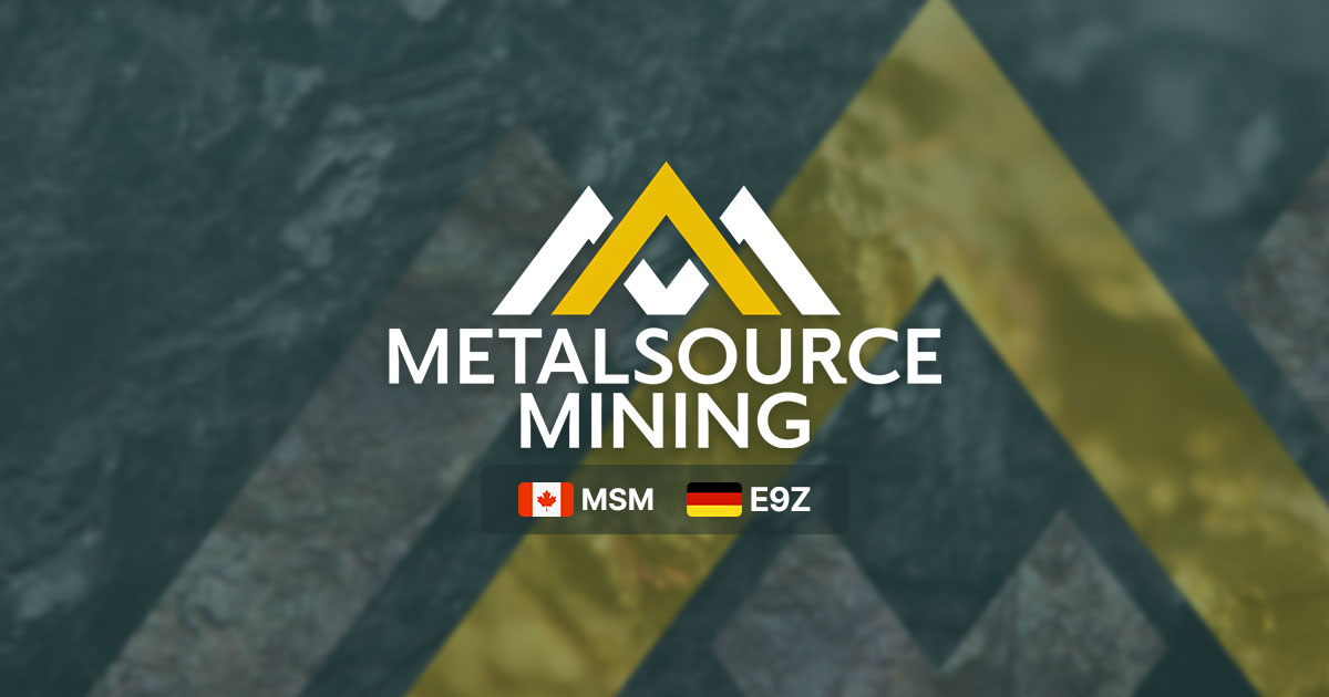 News Release - Metalsource Mining Inc. (CSE: MSM)